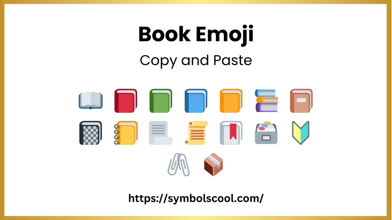 Book Emoji Copy and Paste, Open and Closed - MyCoolSymbols
